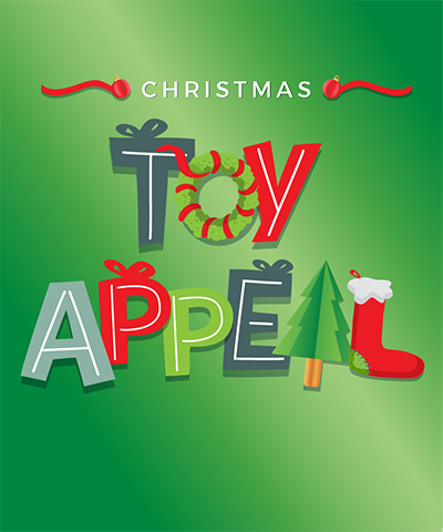 Donating toys at christmas store